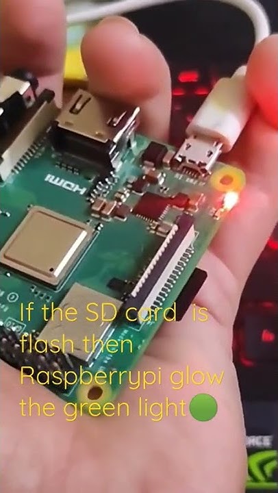 if the SD card is Properly flash thr Raspberrypi glow green light - YouTube