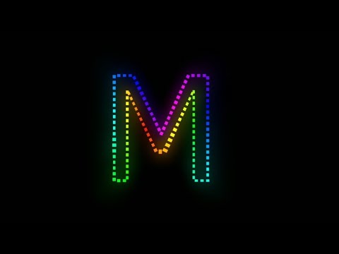 M -letter | Text Audio Spectrum Visualizer Green Screen HD | Awesome ...