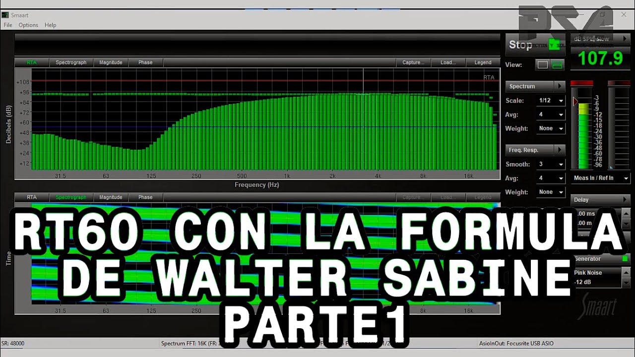 RT60 Con la formula de Walter Sabine Parte 1 - YouTube