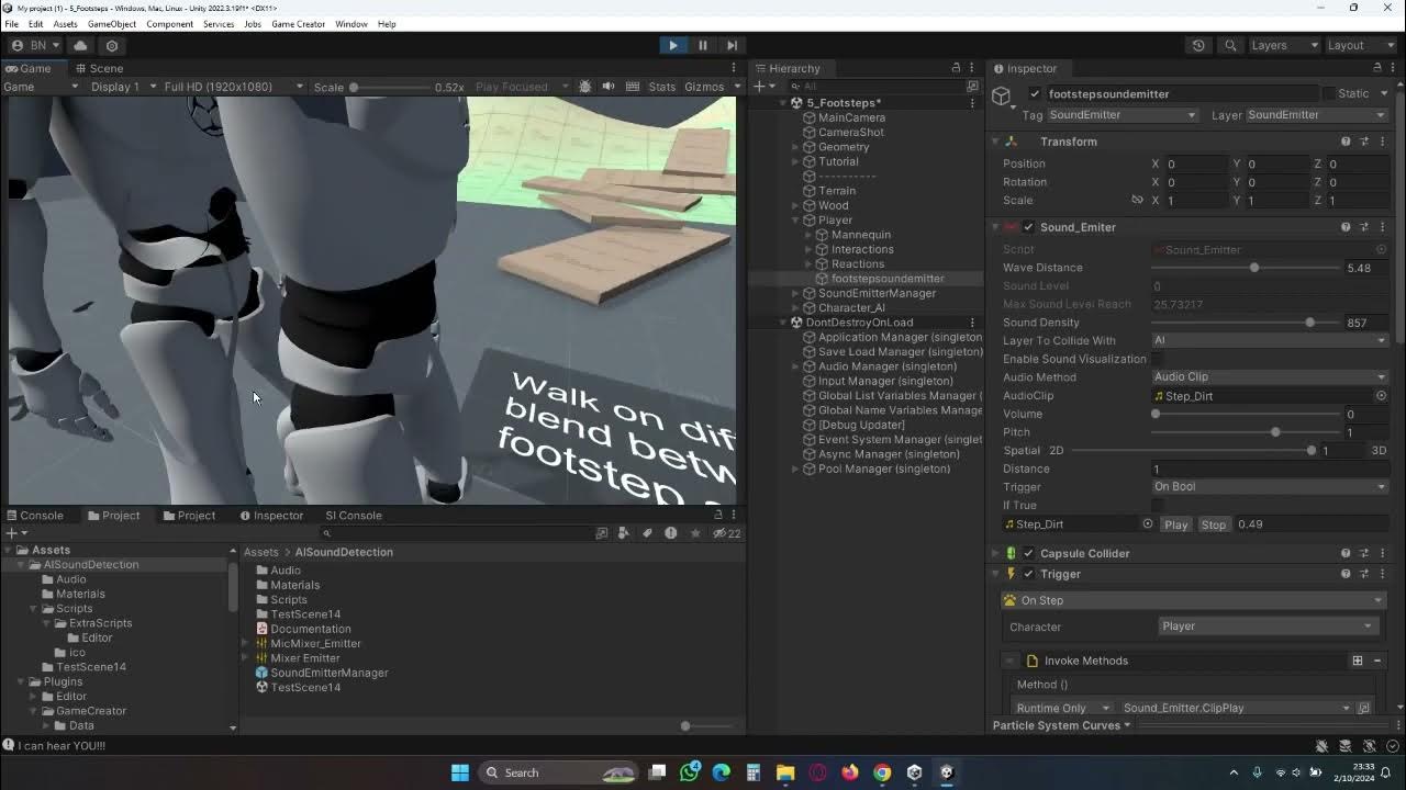 AI Sound Detect + Unity + Game Creator 2 - YouTube