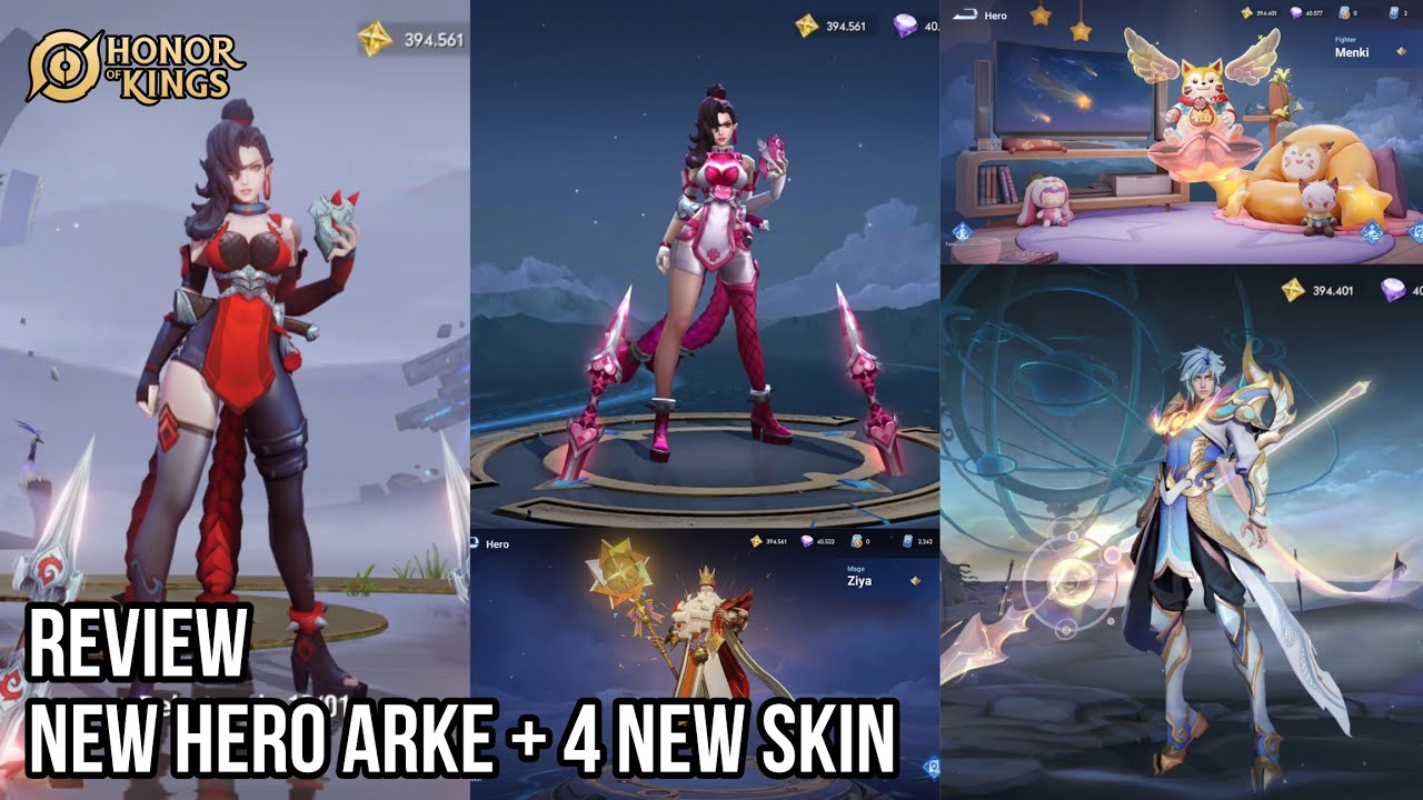 [HOK Global] Review New Hero Arke + 4 New Skin Menki, Zilong, & More ...