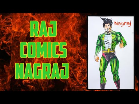 raj comics character nagraz drawing tutorials - YouTube