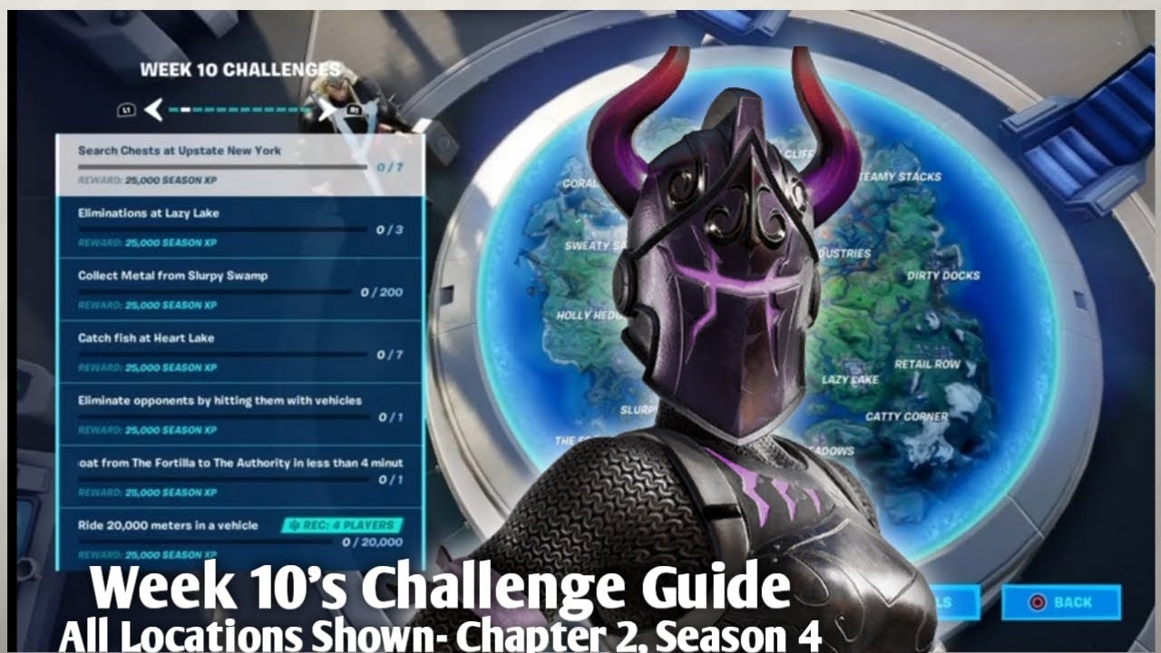All Week 10 Challenges Complete Guide - Chapter 2, Season 4 - YouTube