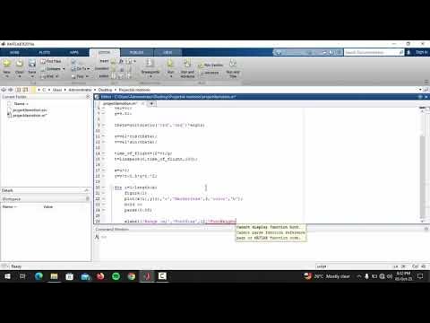 Animation of trajectory of a projectile motion using MATLAB and saving it as video file | CIT ...