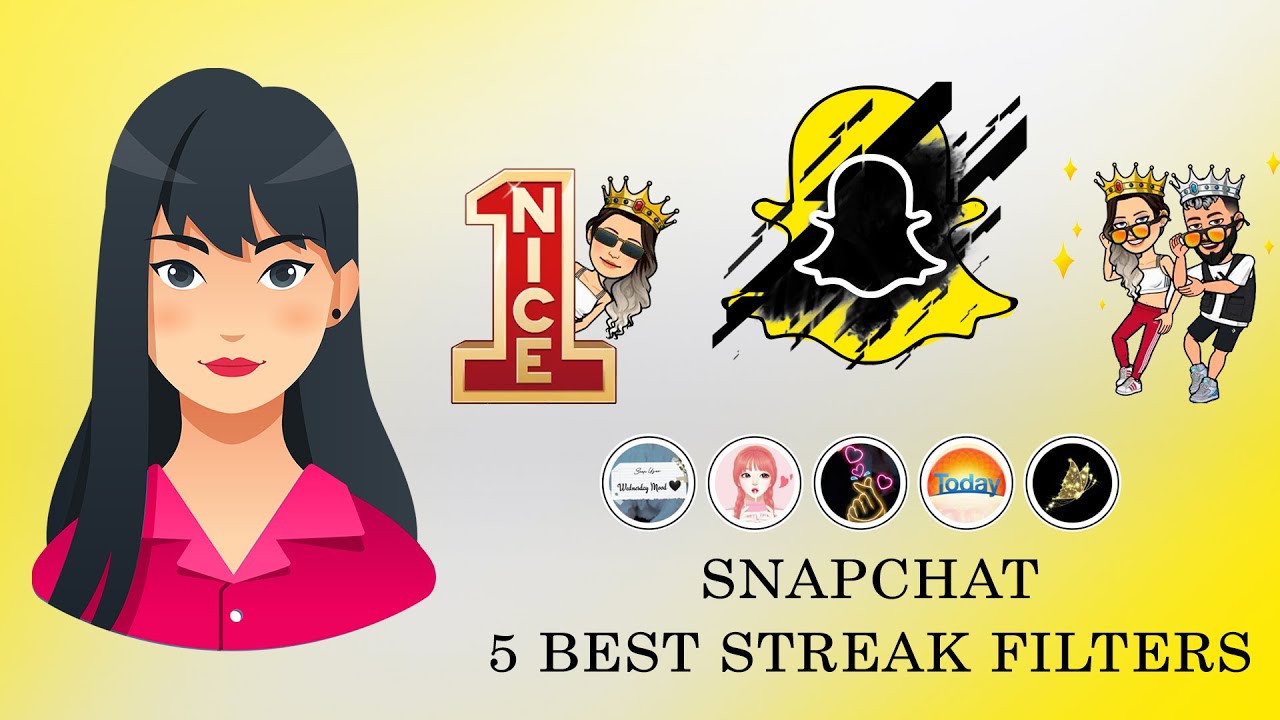 5 Best Snapchat Streak Filter 💯 | Snapchat Streak Idea | Creative ...