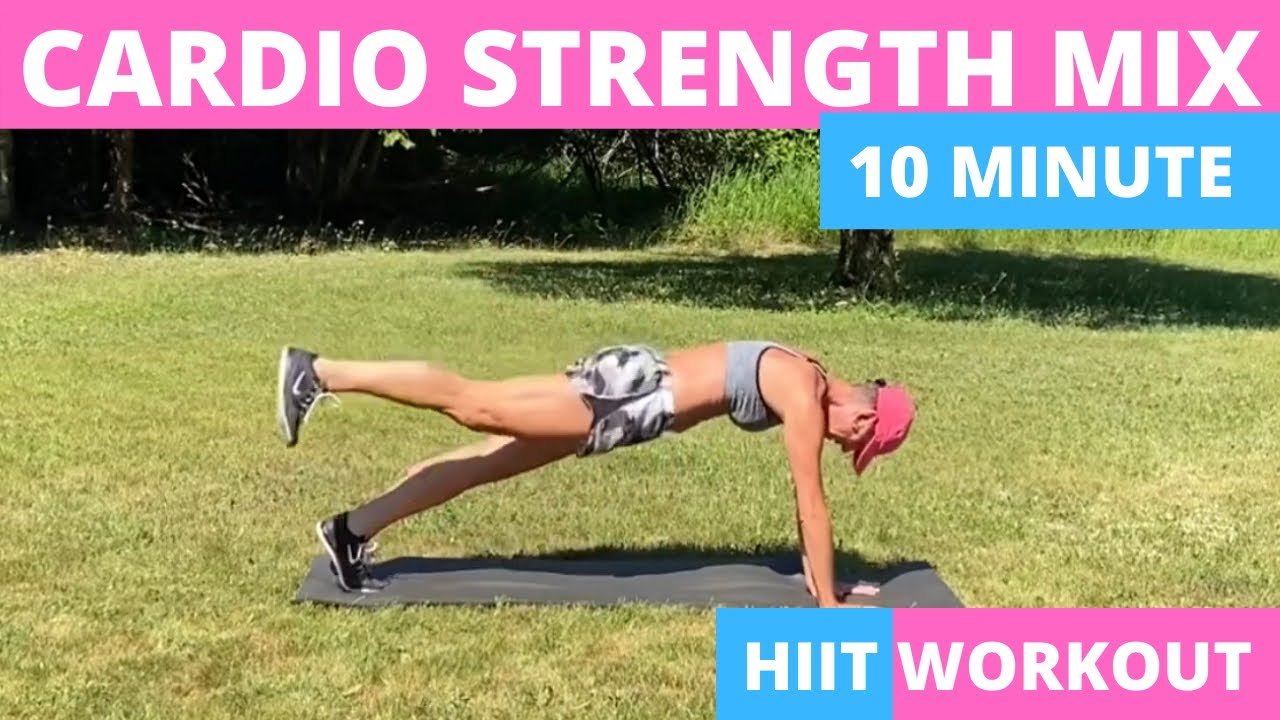 HIIT FITNESS CHALLENGE | 10 MIN NO EQUIPMENT CARDIO STRENGTH MIX ...