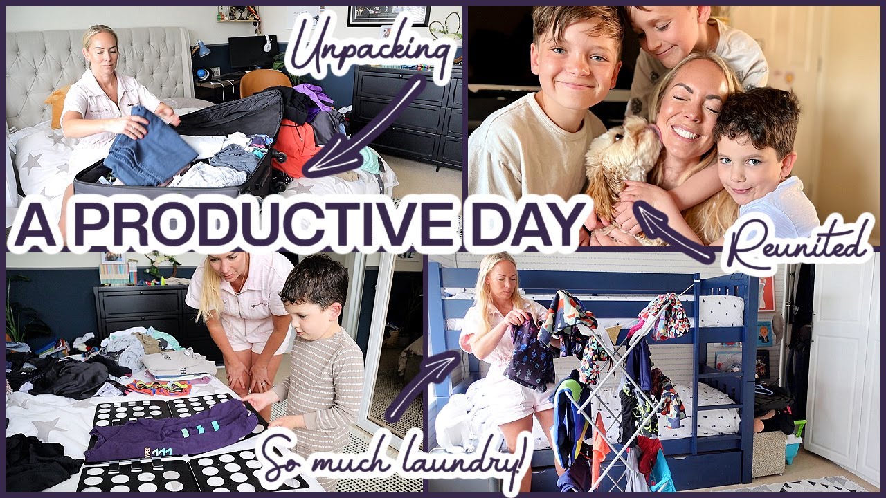 A PRODUCTIVE DAY + SORT OUT! Laundry, Unpack, Meals, Cleaning ...