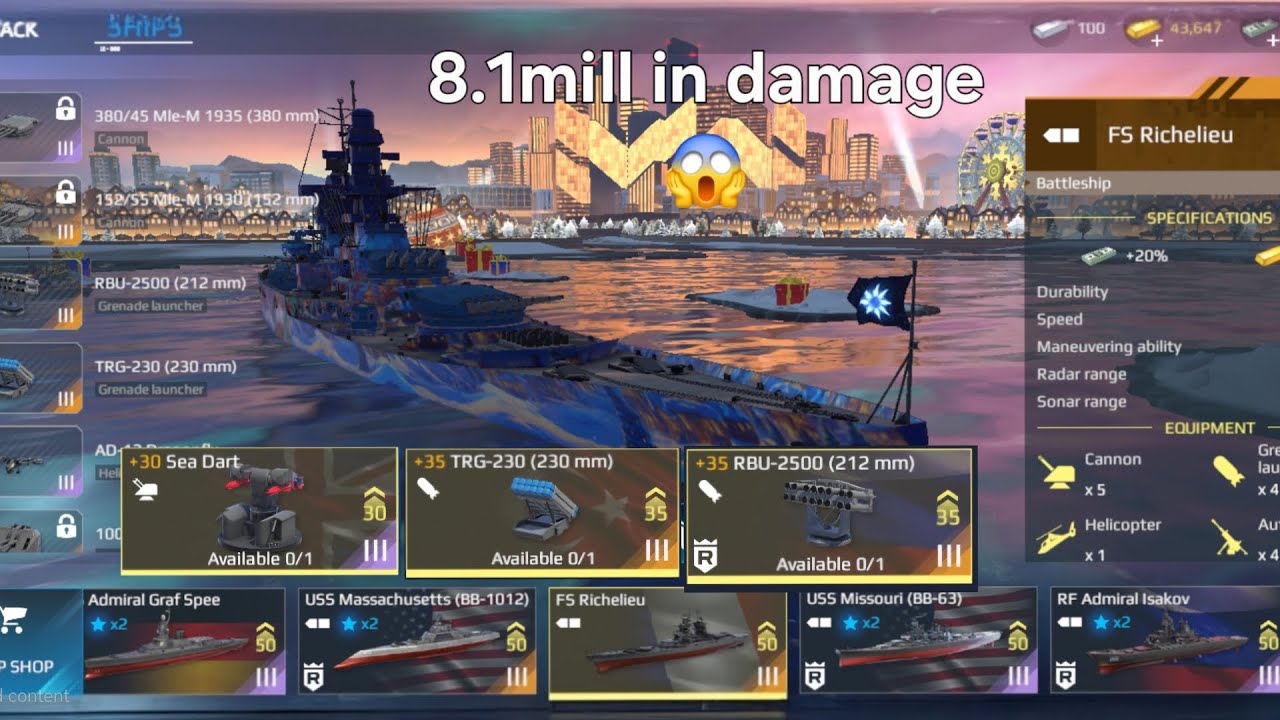 FS Richelieu modern warships - YouTube