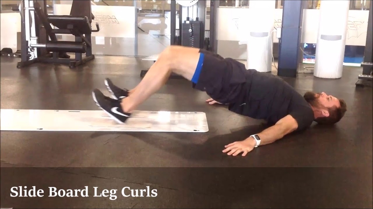 Slide Board Leg Curls - YouTube
