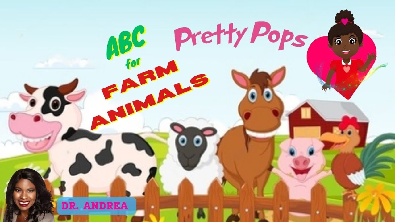 PRETTY POPS Learn Farm Animals | ABCs | Handwriting | Animal Sounds ...