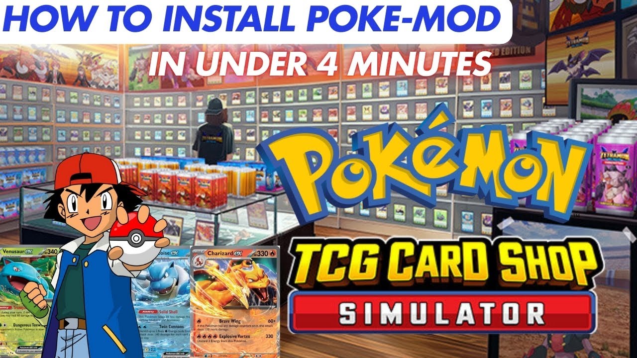How to Install Pokemon Mod v4.4 on TCG Card Shop Simulator in Under 4 ...