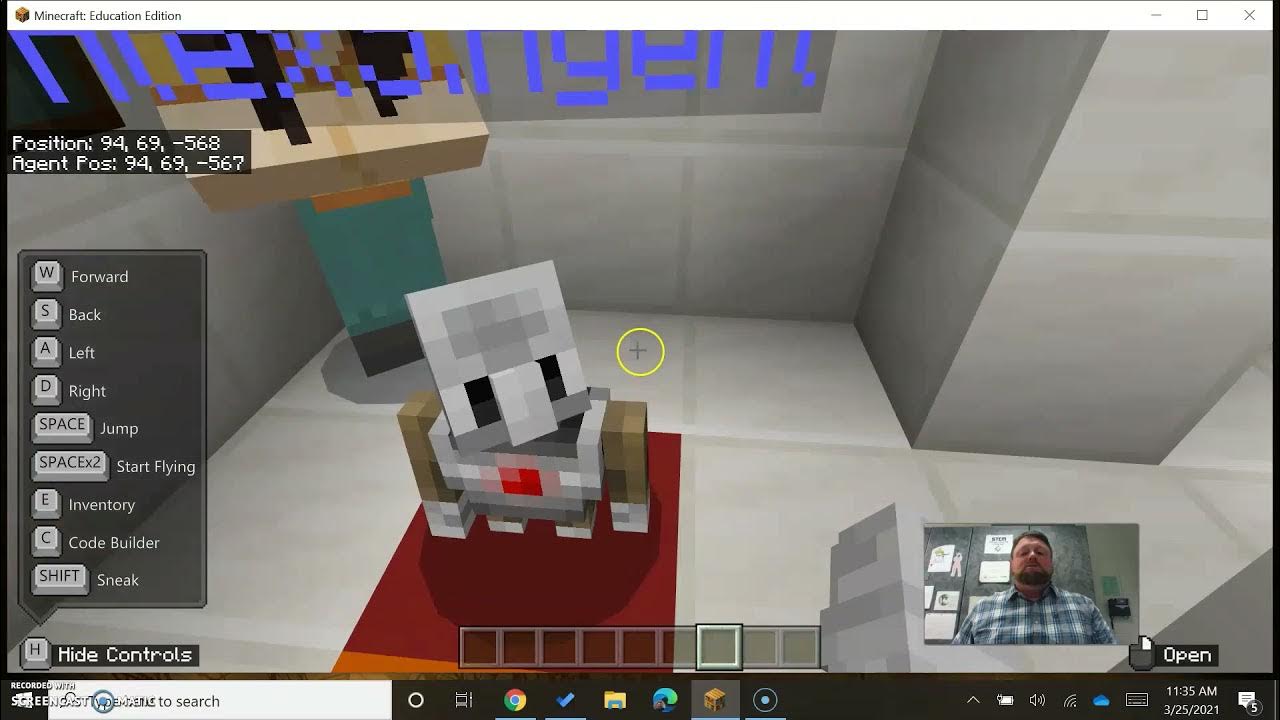 Coding Your Agent to Move in Minecraft Education - YouTube