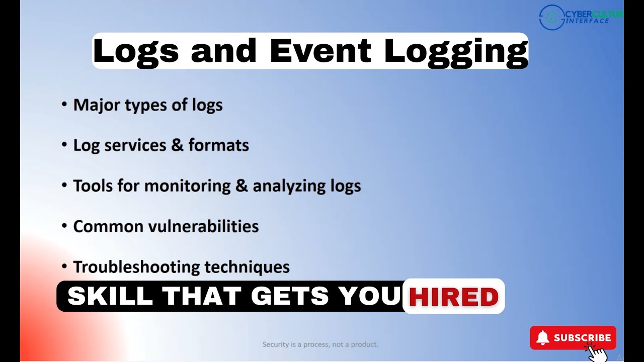 Logs & Intrusion Detection — Cyber Security Skills Most jobs Wants You ...