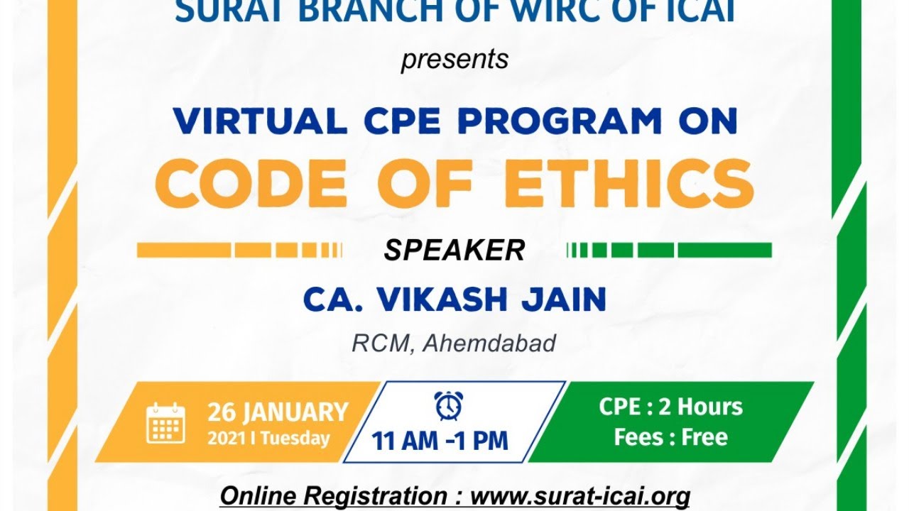 Webinar on Code of Ethics - YouTube