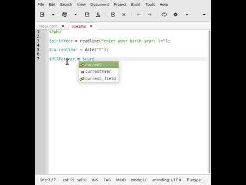Age calculator using PHP - YouTube