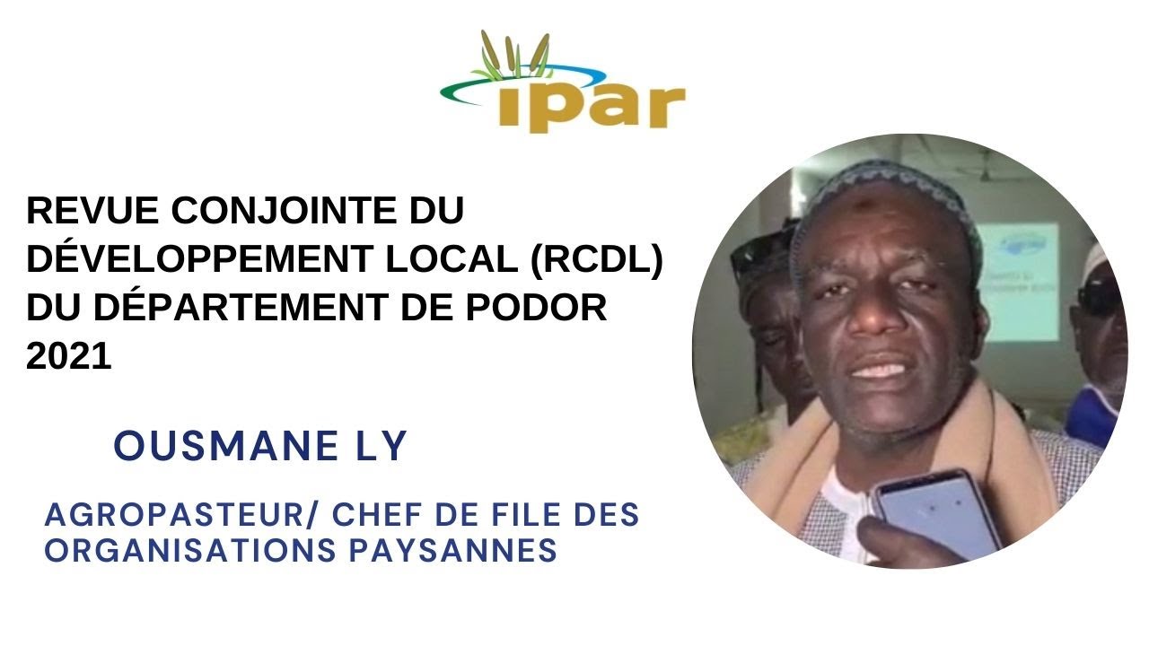 Revue Conjointe du Développement Local Podor 2021 : Ousmane LY ...