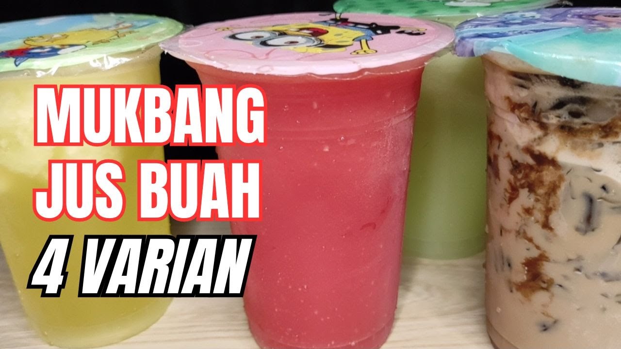 ASMR MUKBANG JUS BUAH BUAHAN ALPUKAT, JERUK, MANGA, SEMANGKA, BUAH NAGA ...
