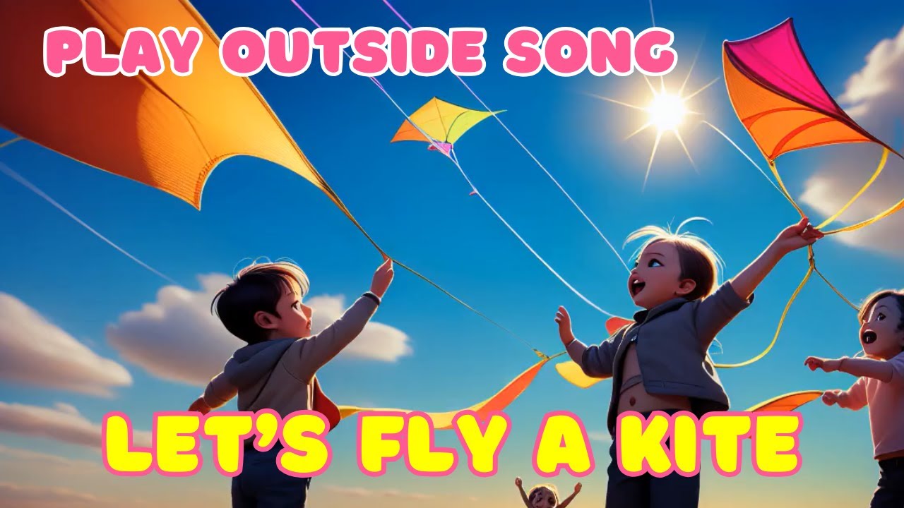 Play Outside SONG for Kids ♪ ♫ "Let's Fly A Kite" - Outdoor Kite Flying ...