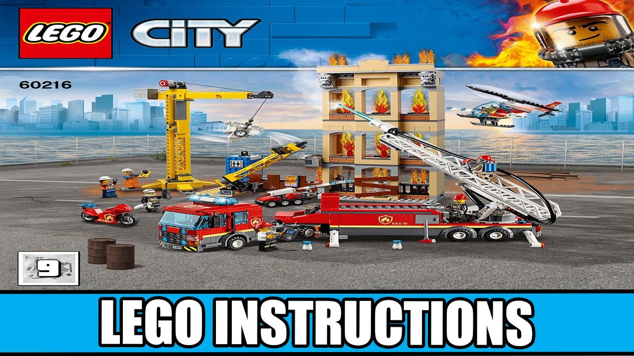 LEGO Instructions | City | 60216 | Downtown Fire Brigade (Book 7) - YouTube