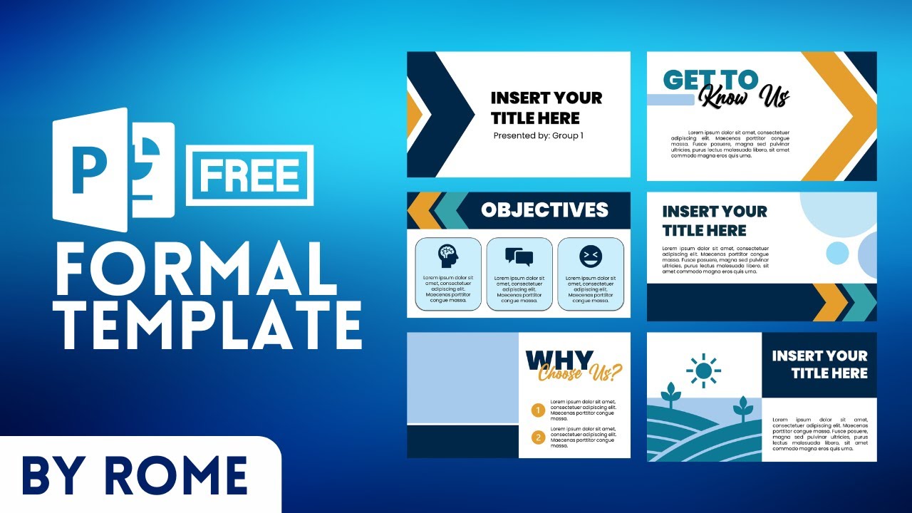 FREE Simple Formal PPT Template by Rome - YouTube