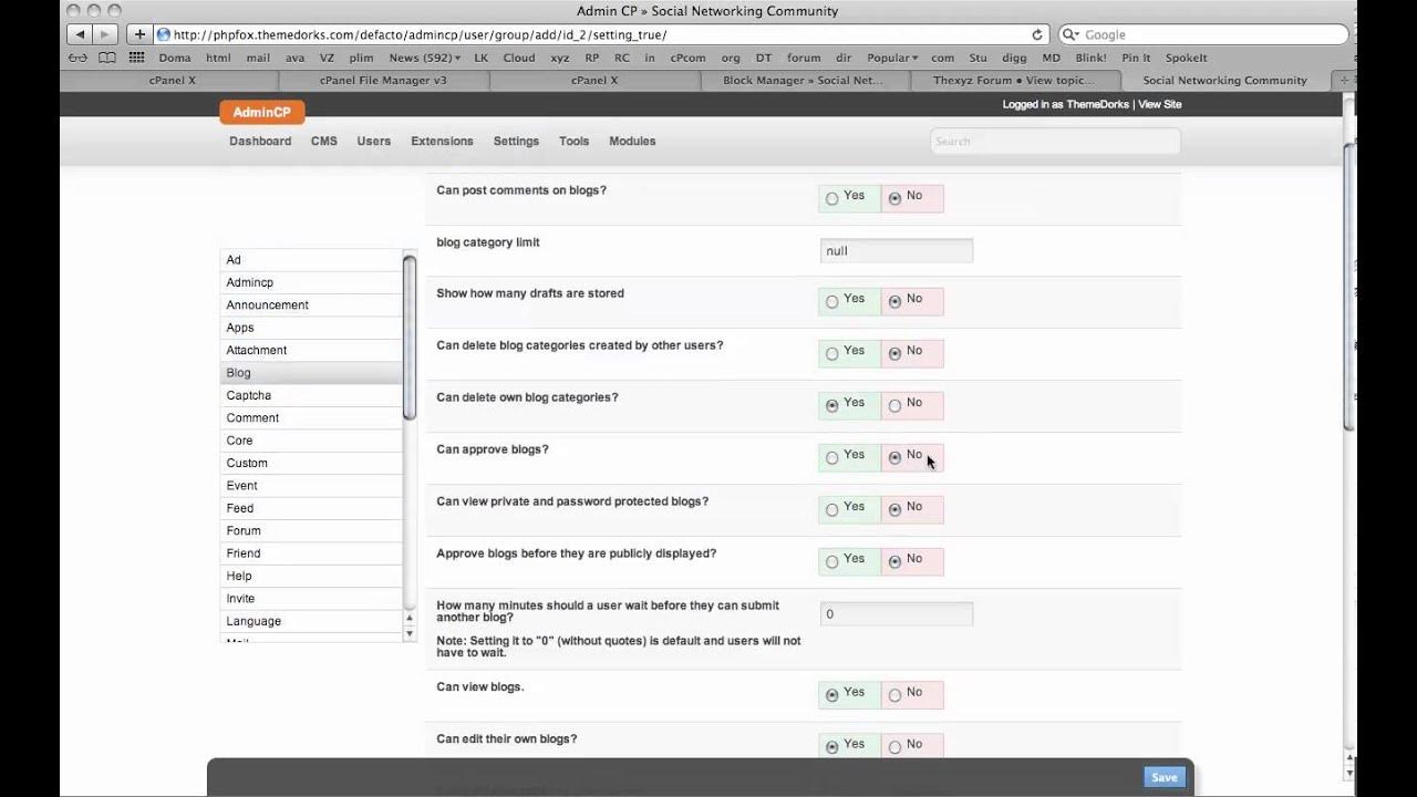 How To Configure User Groups with phpFox - YouTube