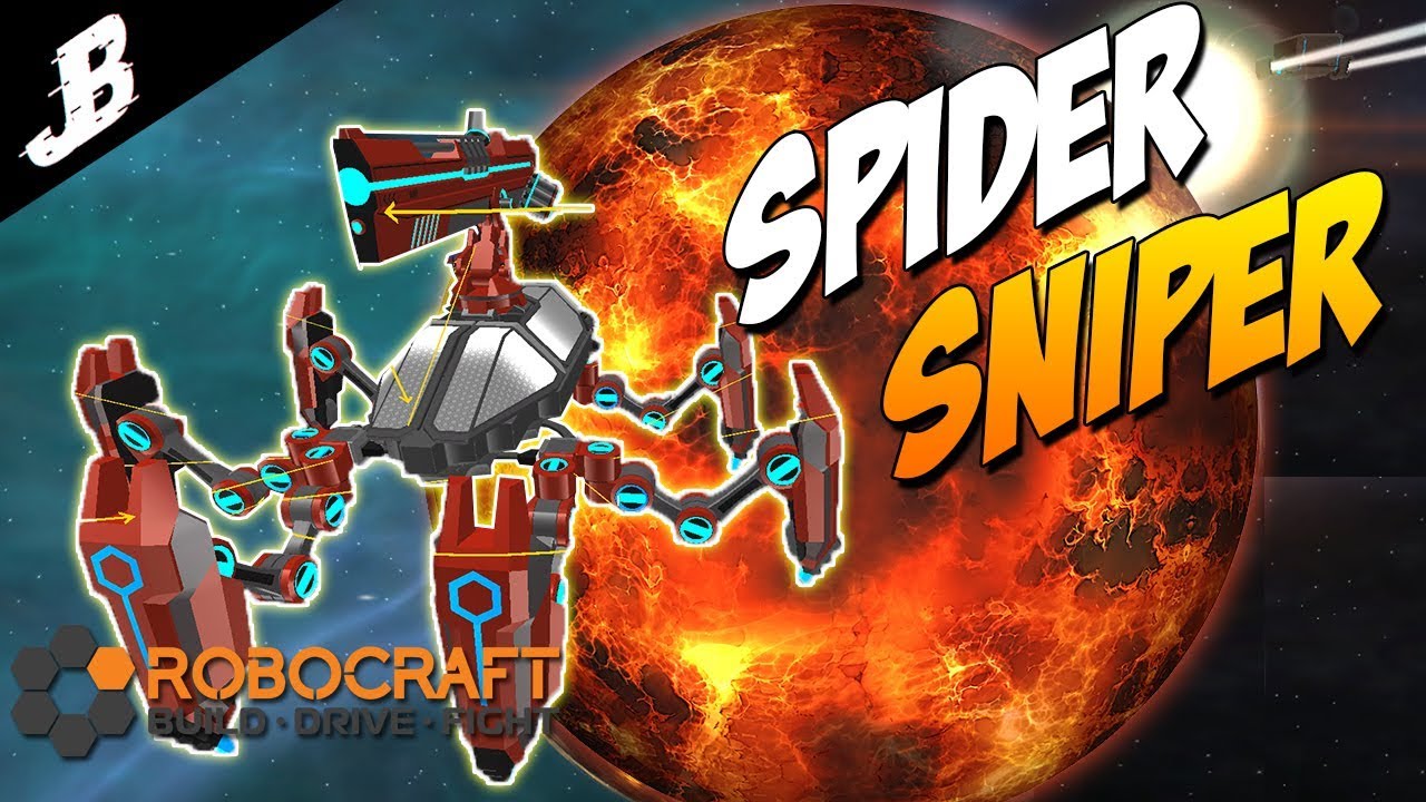 Spider Rail gun Sniping bot + Bot using God mode to escape - Robocraft ...