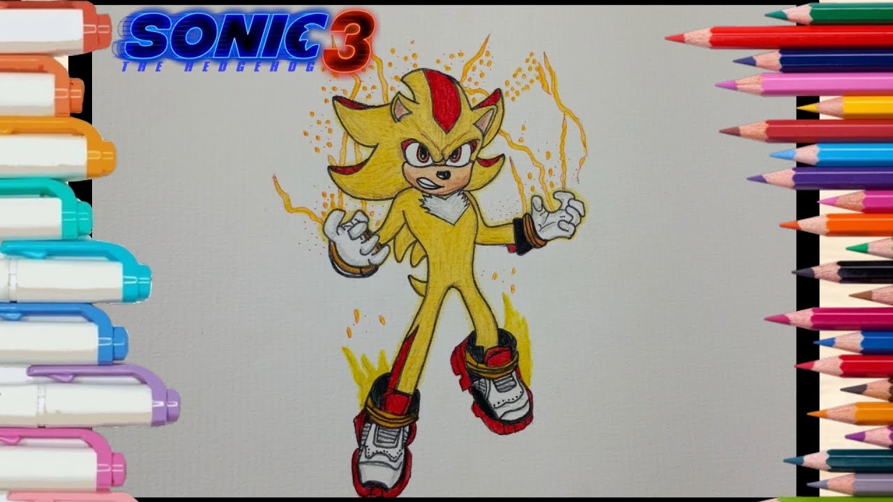 How To Draw Super Shadow From Sonic The Hedgehog 3 ||Drawing - YouTube