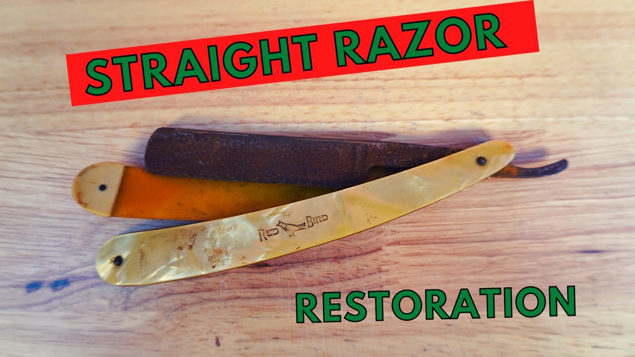 Broken straight razor restoration and customization - YouTube