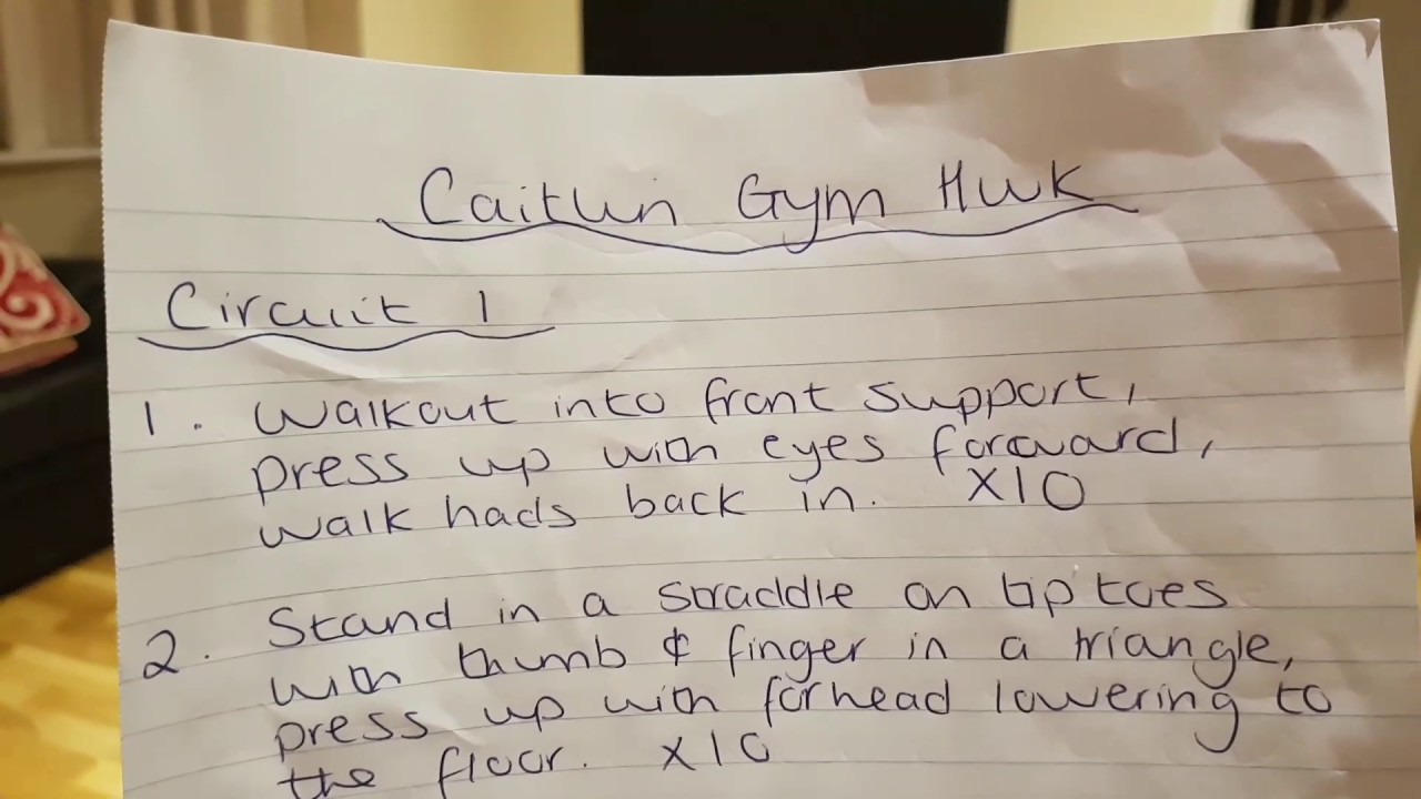 gym homework jan 17 - YouTube