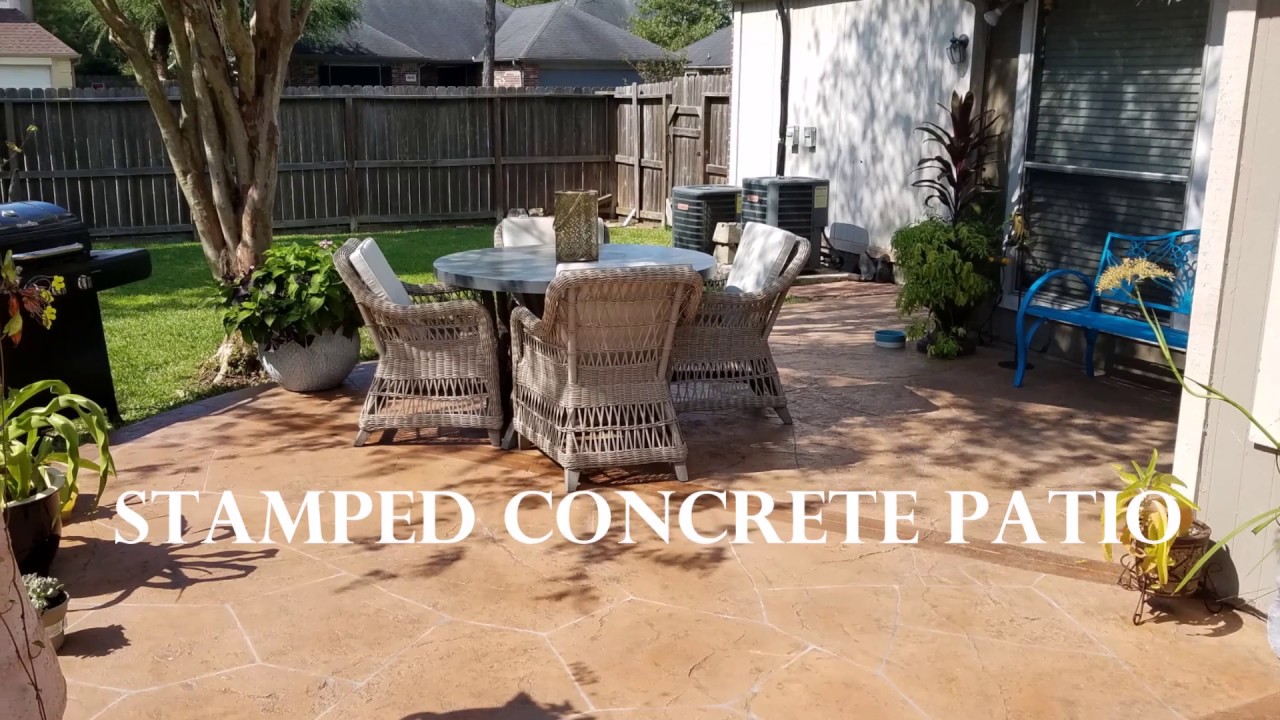 Stamped and Textured Concrete Patio Video - YouTube