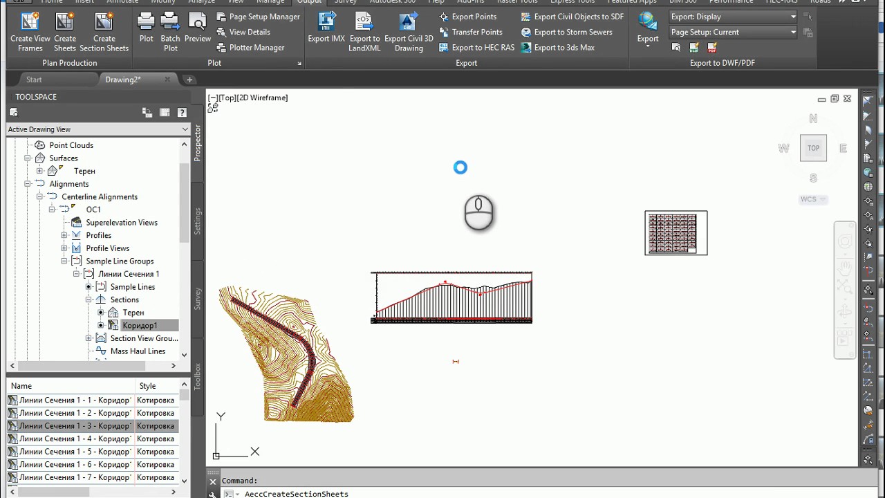 Civil 3D Create Section Sheets - YouTube