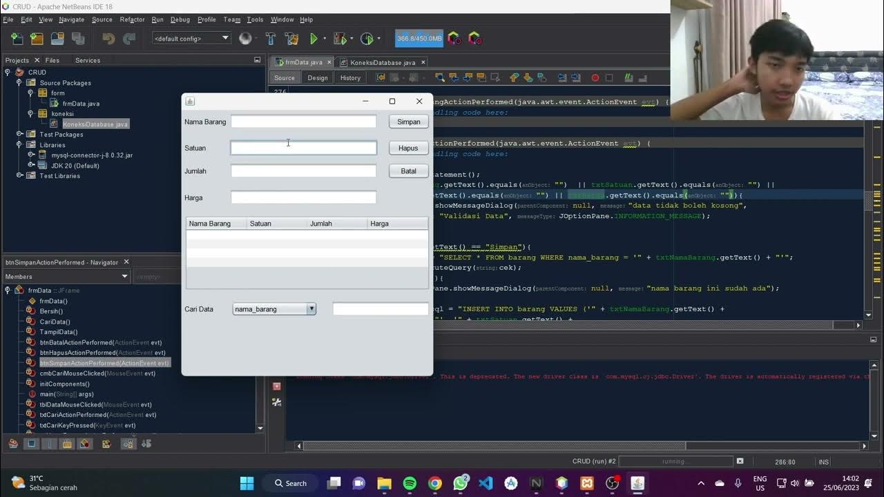 Aplikasi CRUD Mysql Java - Netbeans - YouTube