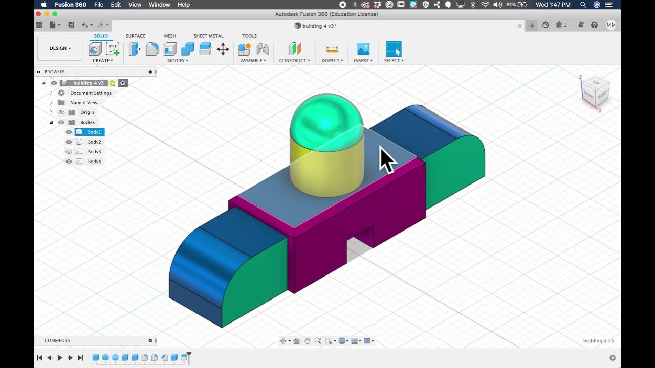 Fusion 360: Saving file for printing (STL) - YouTube