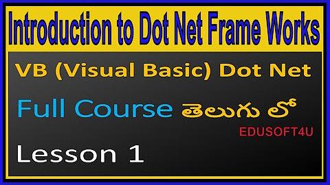 VB.Net Full Course(Console & Forms) in Telugu (New Version) - YouTube