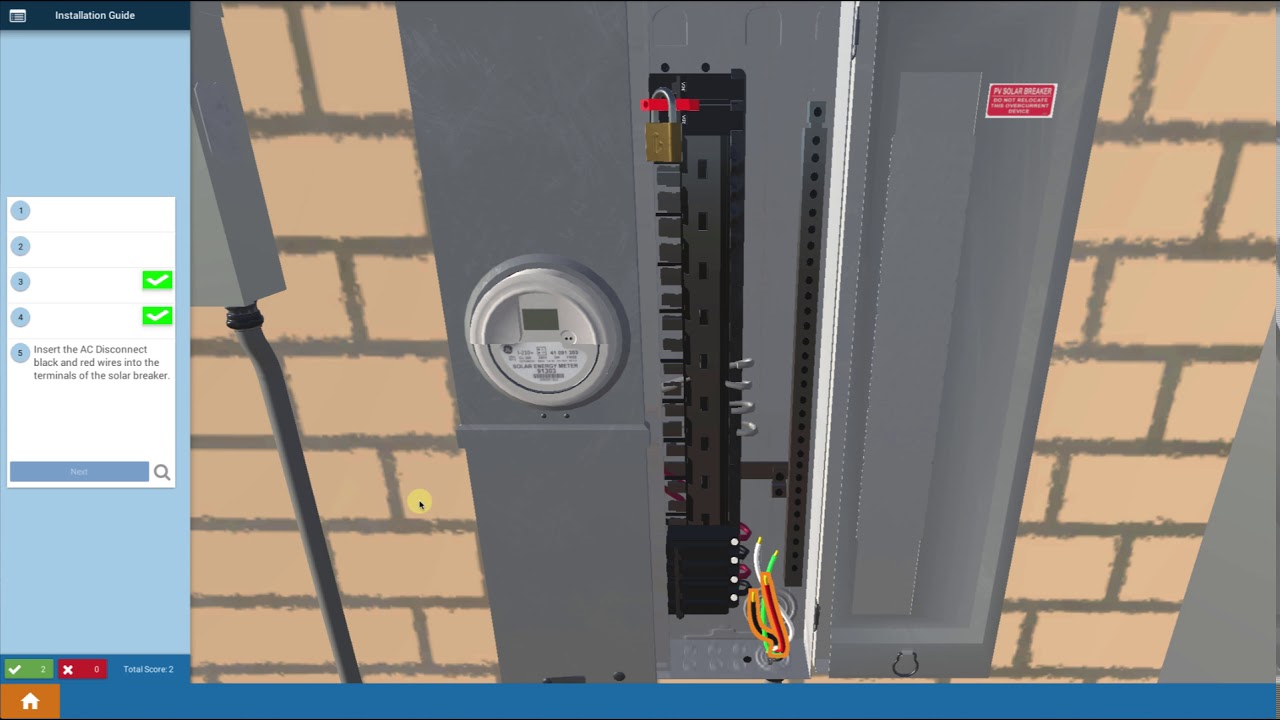 Solar Training Electrical Install Connect Wires in MSP - YouTube