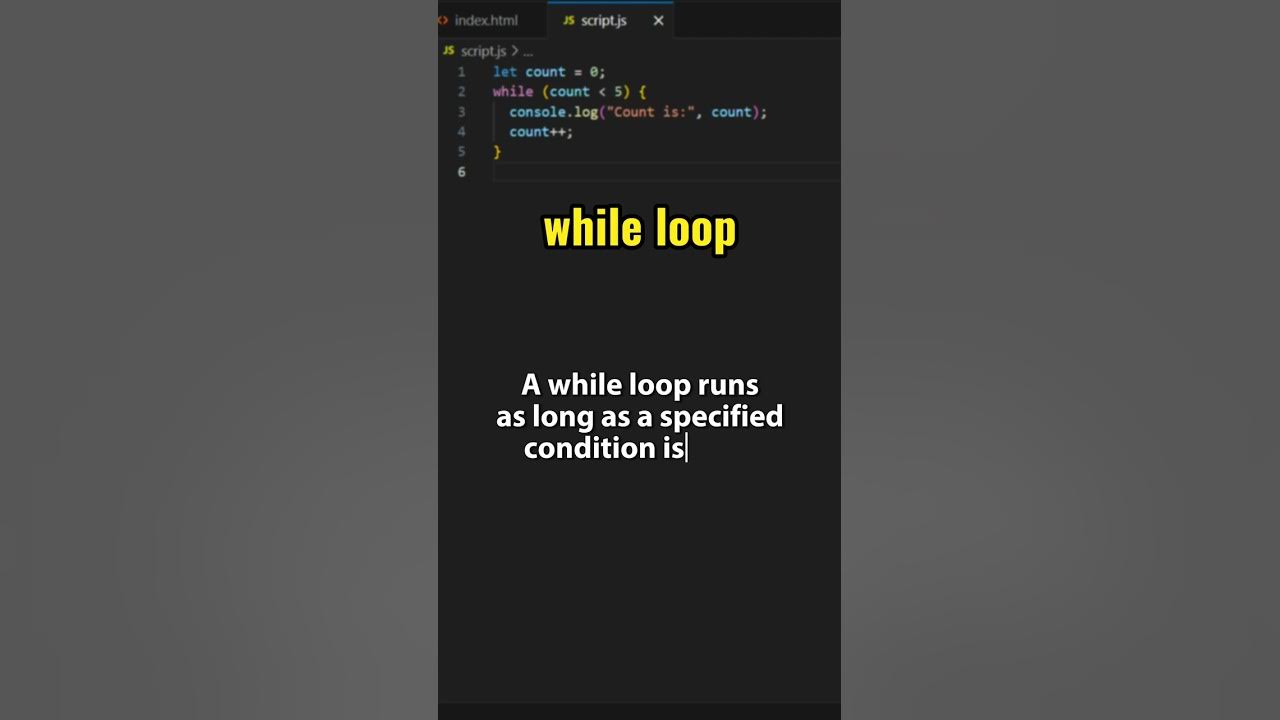 Day 42.1 : What Is For Loop And While Loop In Javascript. - Youtube