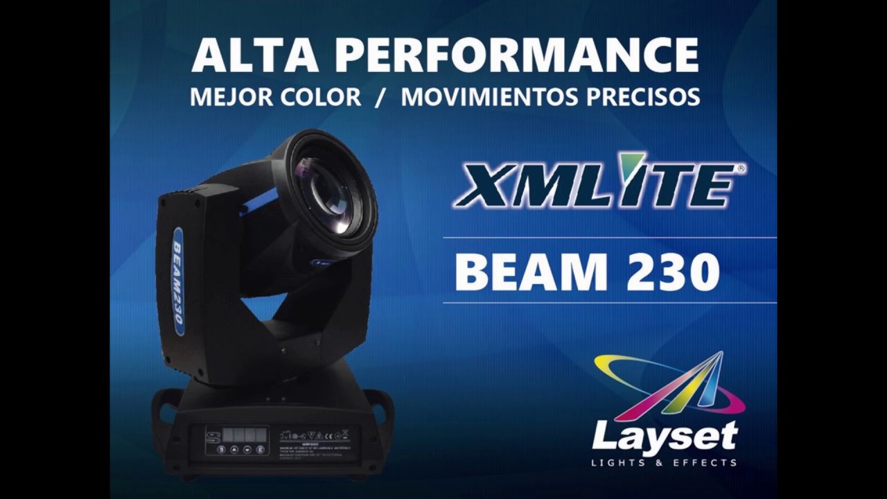 CABEZA MÓVIL XM LITE BEAM 230 - YouTube