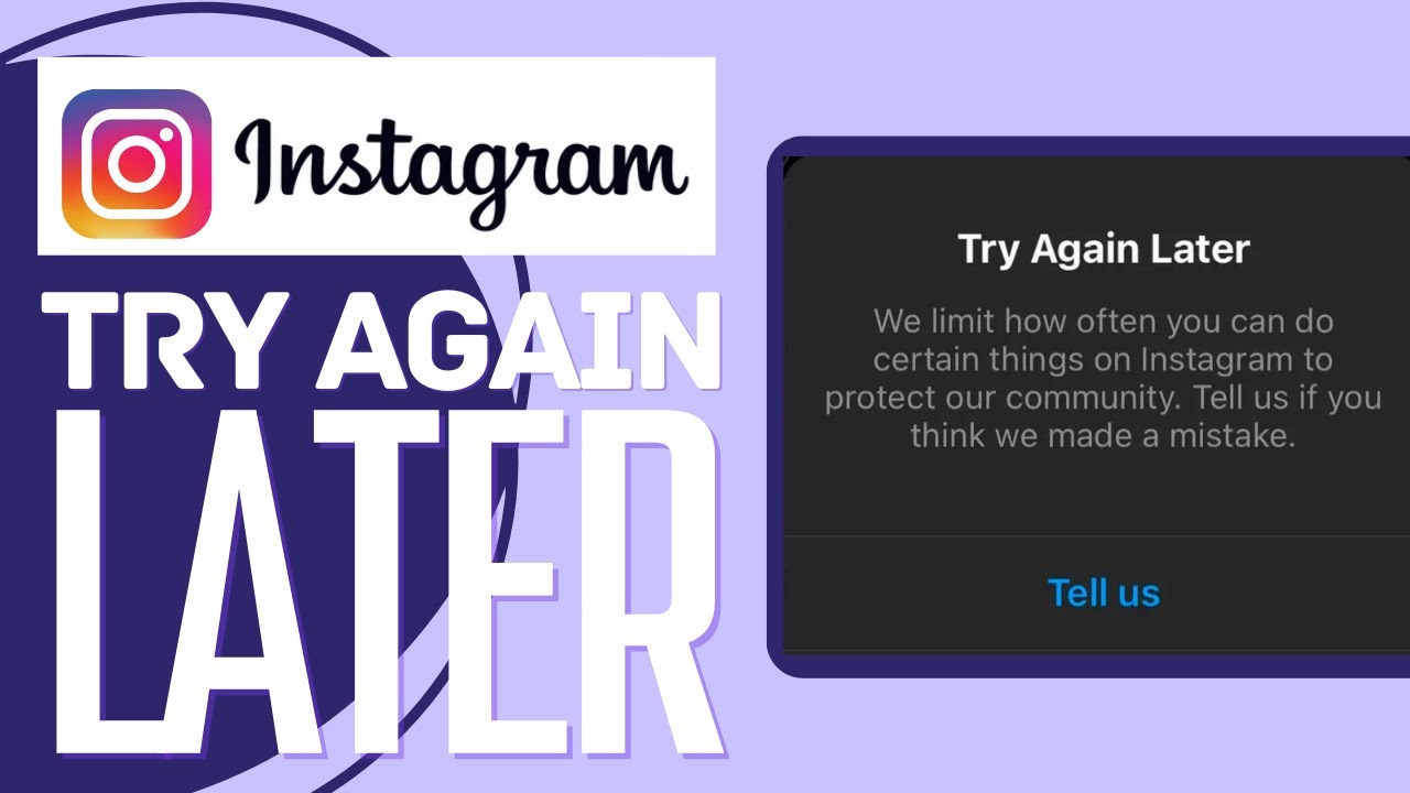 How To Fix "Instagram Try Again Later We Restrict Certain Activity to ...