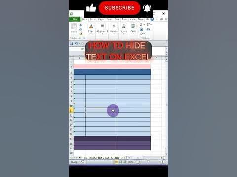 How to hide text data on excel 🙀 #excel #exceltutorial #excelformula #excel - YouTube