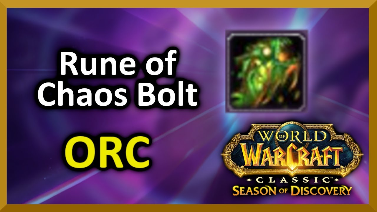 How To Get Chaos Bolt Rune - ORC - Classic Season Of Discovery - YouTube