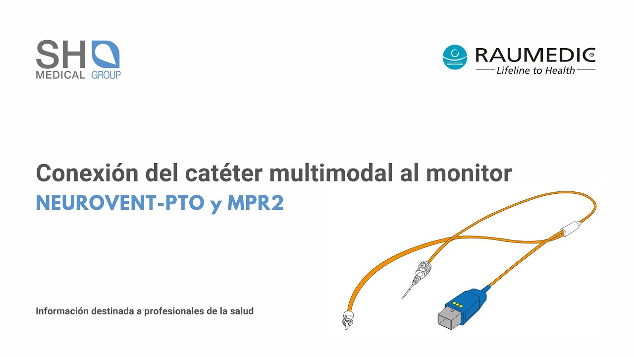 Conexión del catéter multimodal NEUROVENT PTO al monitor MPR2 - YouTube
