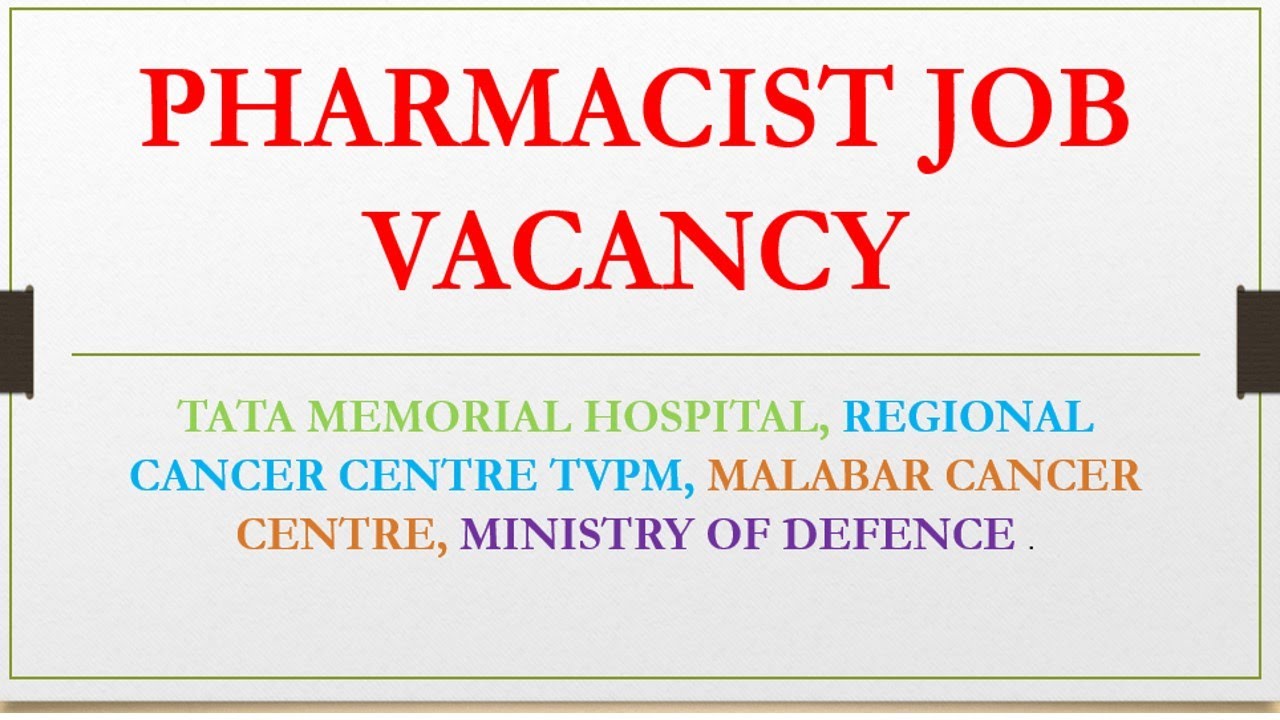 PHARMACIST JOB VACANCY - YouTube