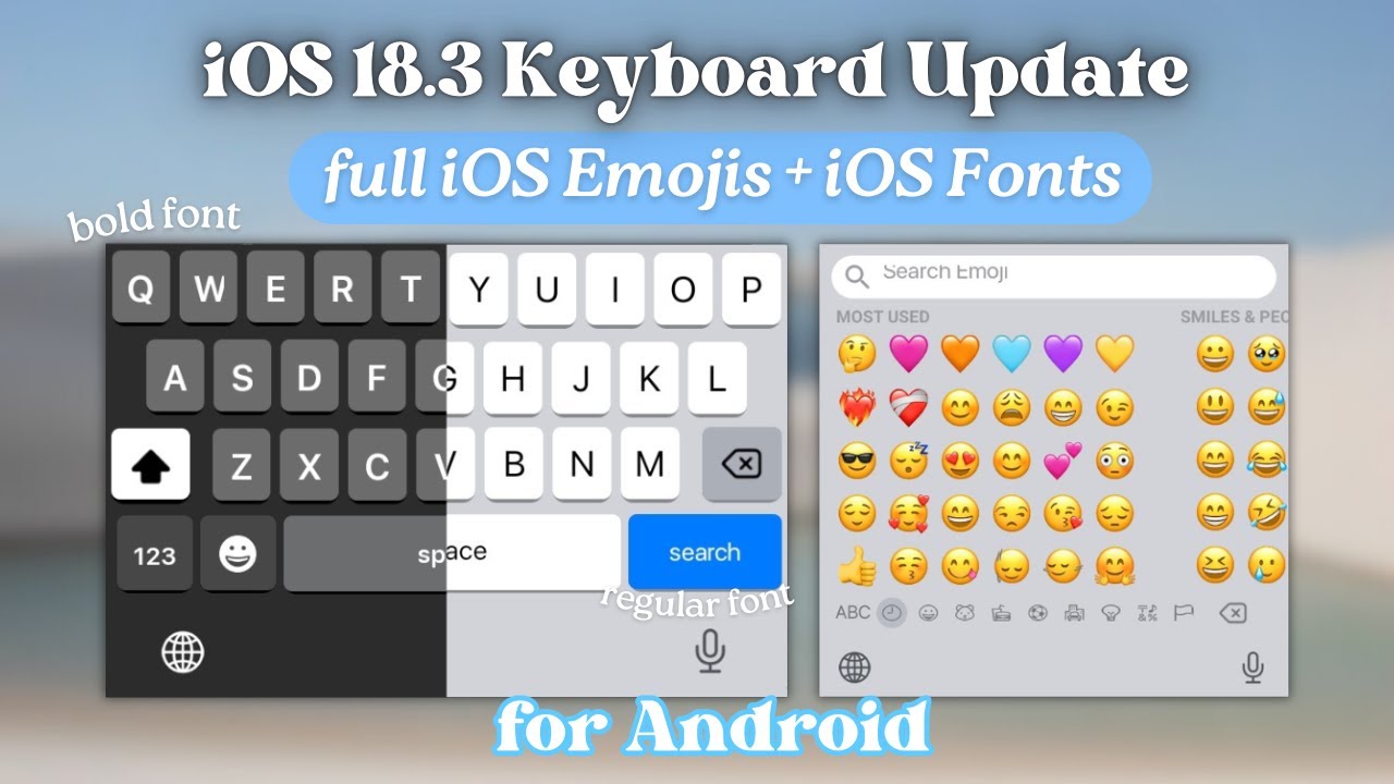 iOS 18.3 iPhone Keyboard with Full iOS emojis & iOS fonts on Android ...
