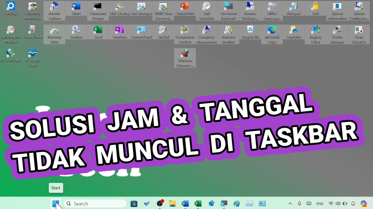 Solusi Jam & Tanggal Tidak Muncul di Taskbar Laptop Windows 11 - YouTube