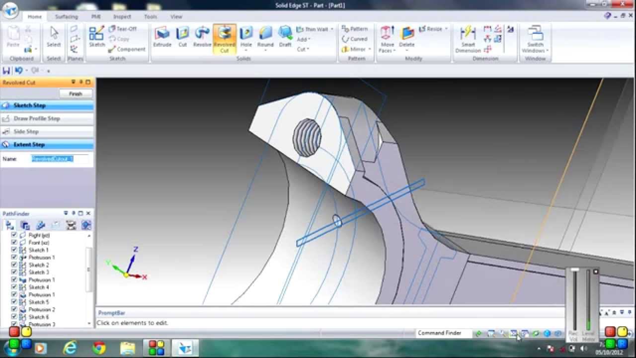 Connecting Rod Body using Solid Edge Software - YouTube