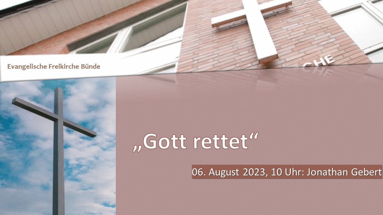 Predigt: "Gott rettet“ // Jonathan Gebert - YouTube
