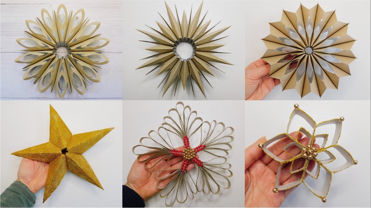 Perfect Christmas Home Decor 🎄 Snowflake Tutorial ️ Star DIY 🌟 Toilet ...