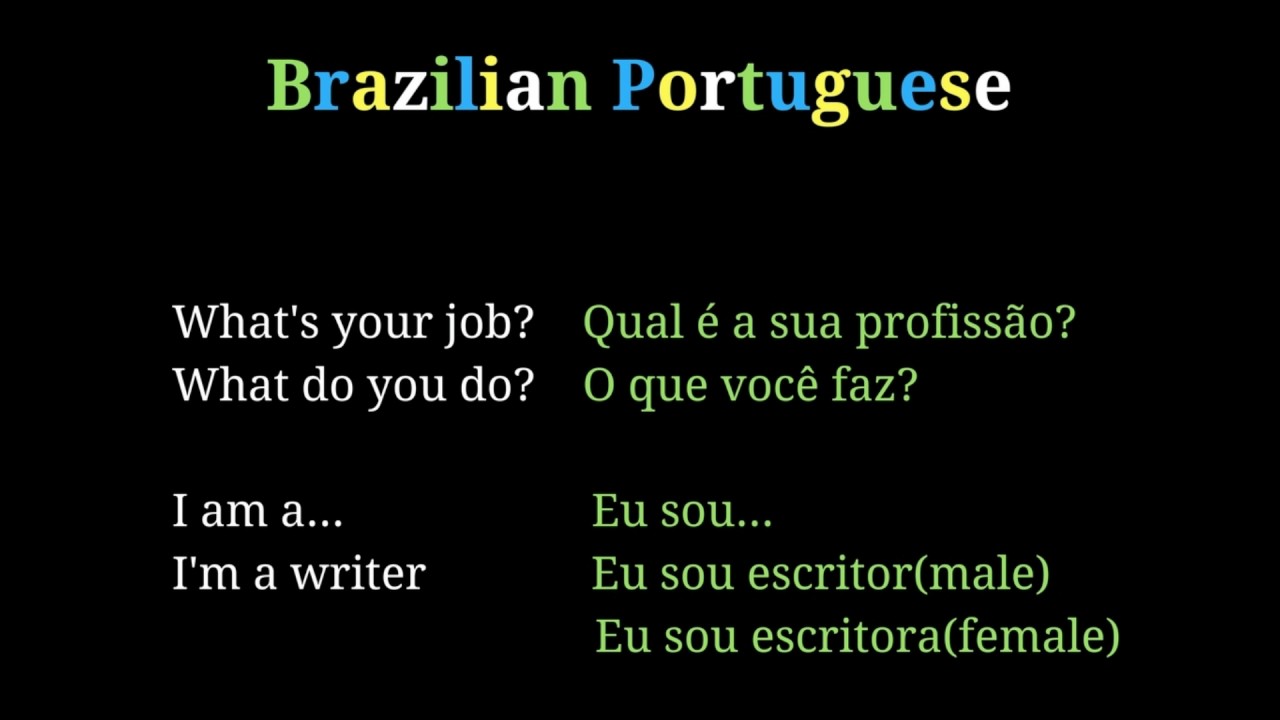 QUESTIONS AND ANSWERS IN PORTUGUESE - YouTube
