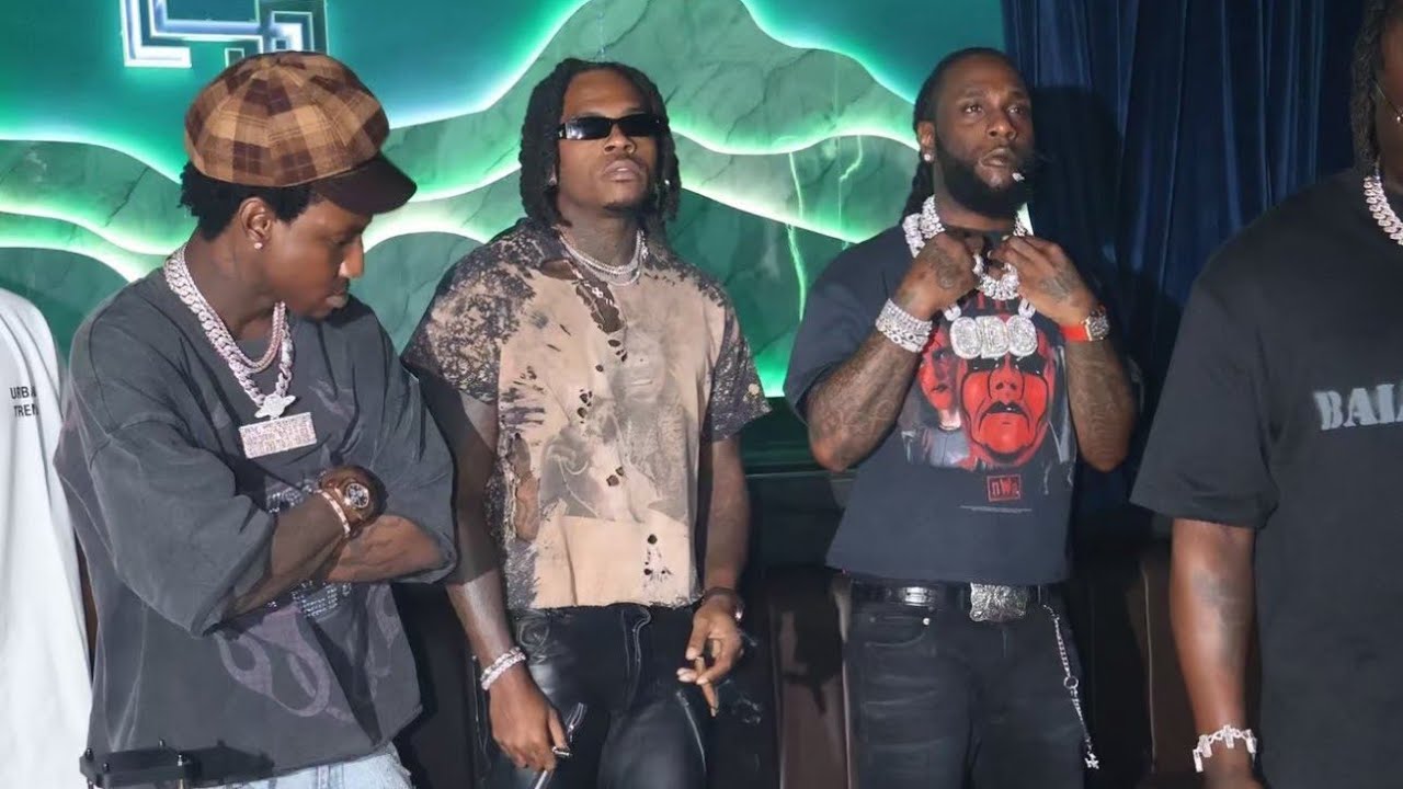 Burna Boy Meets Gunna for the First Time immediately he Arrived As they ...