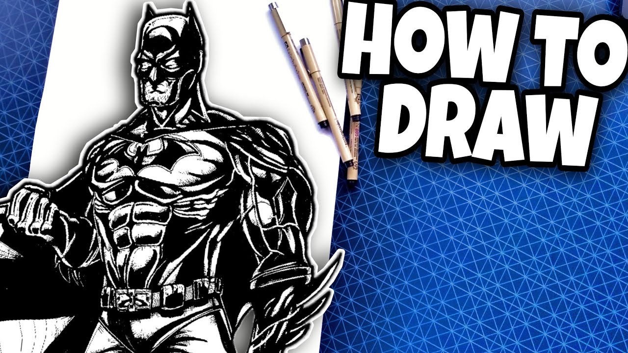 HOW TO DRAW BATMAN (part 1/2) Like A Pro!! - YouTube